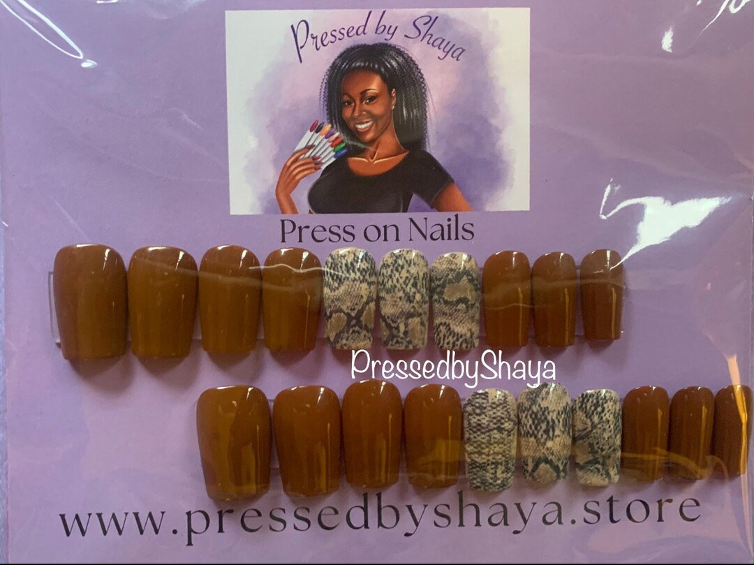 READY TO SHIP * Short Square | Croc Nails |20 Pc | Press on Nails ...
