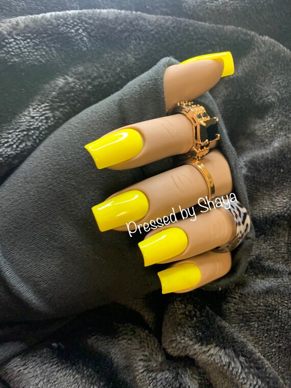 Solids Press on Nails Glossy or Matte 20 Pc Set | Etsy