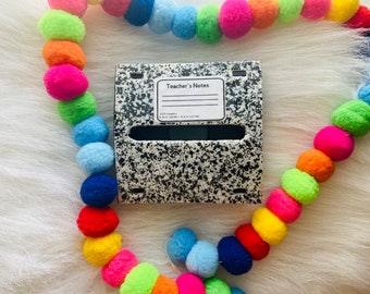 Monogram Post It Note Holder With Pen Slot - Etsy