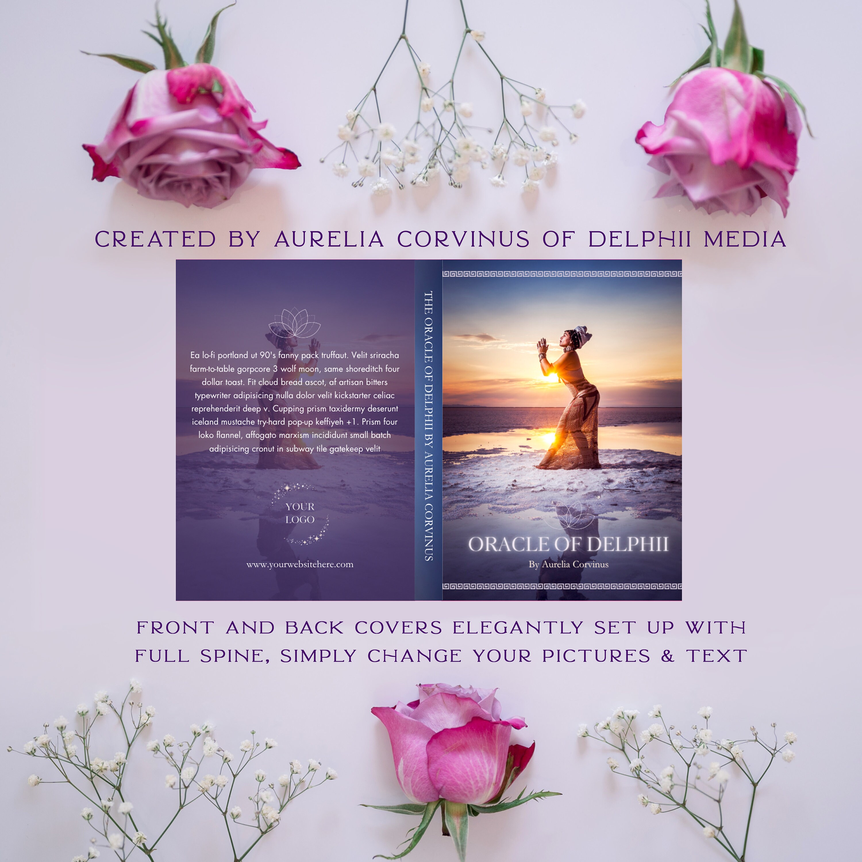Full Professional Oracle Card Creation Template Bundle for Canva Pro ...