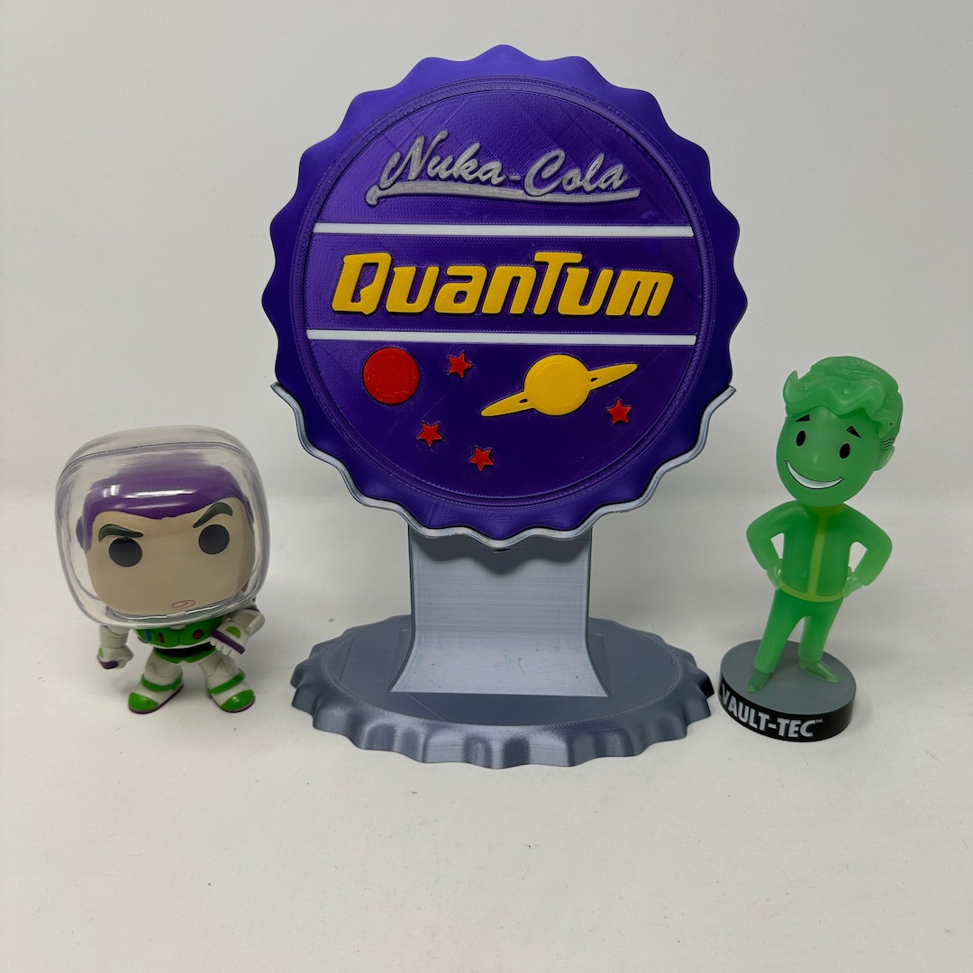 3D Printed Fallout 76 Quantum NUKA COLA (GITD) Fan Sign for Your Funko ...