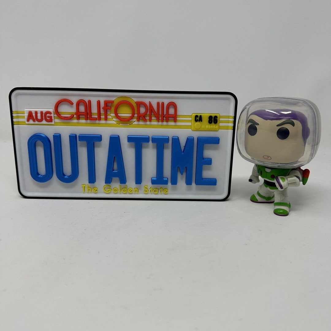 3D Printed Back to the Future - OUTOFTIME License Plate Fansign for ...