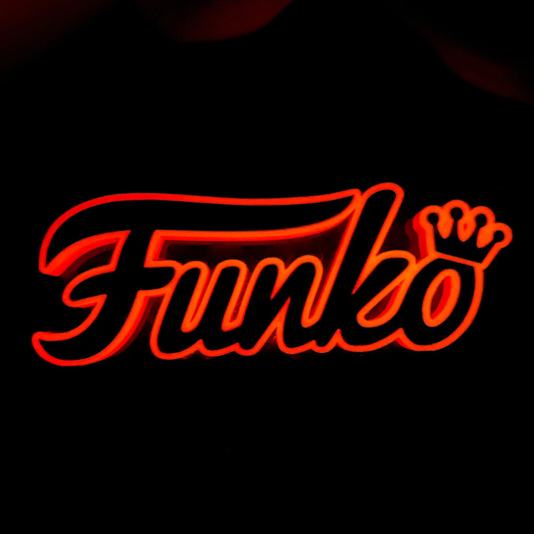 3D Printed GITD (RED) - 8.6 Inch - FUNKO Fan Sign for Your Funko Pops ...