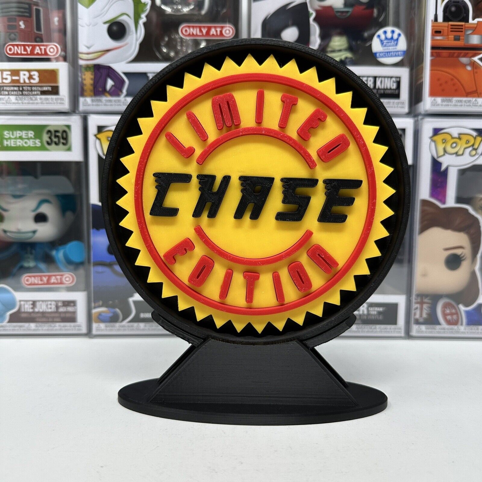 3D Printed FUNKO CHASE Fan Sign for Your Funko Pop Chase & Collectibles ...