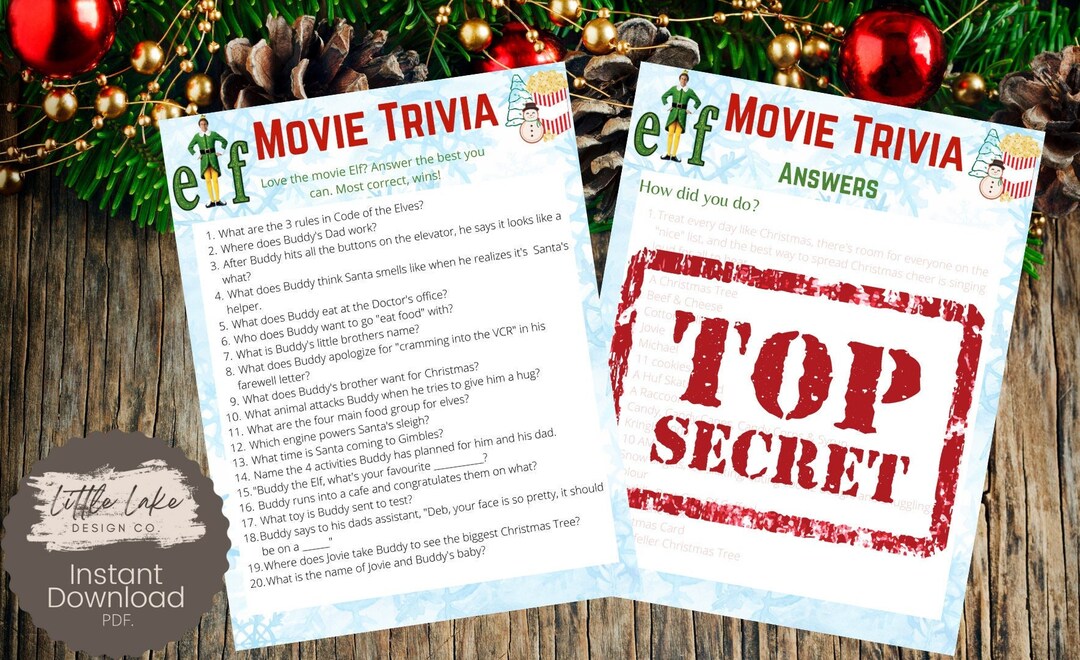 Elf Movie Trivia - Etsy