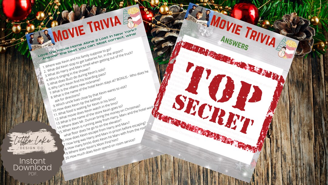 Home Alone 2 - Lost in New York Movie Trivia Printable - Etsy