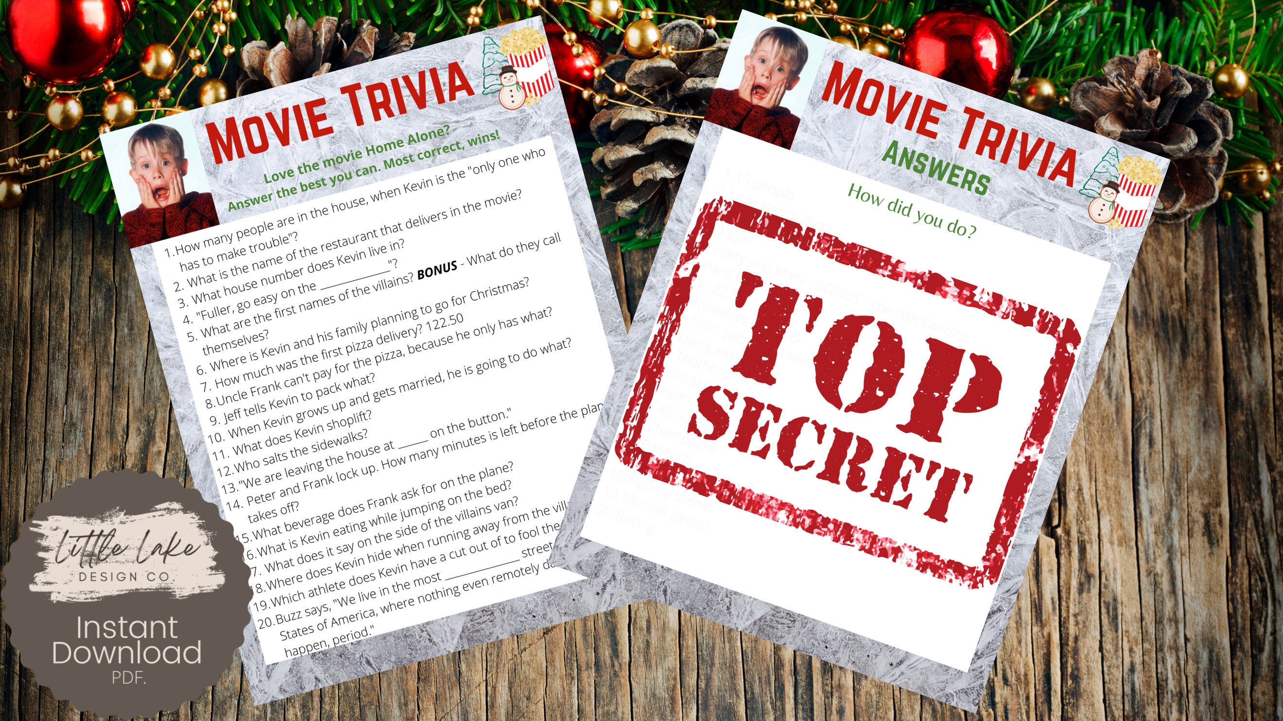 Home Alone Movie Trivia Printable - Etsy