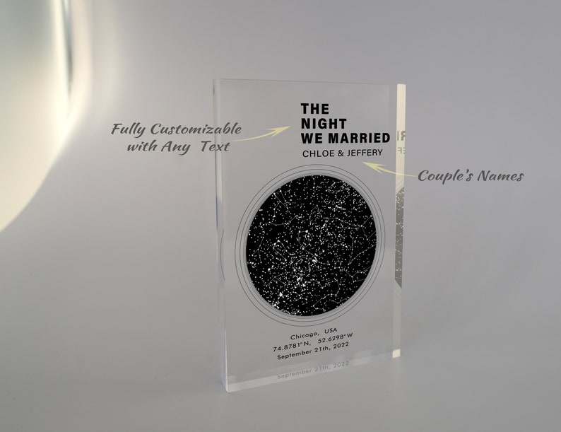 Custom Star Map for Couple, Wedding Gift, Anniversary Gift ...
