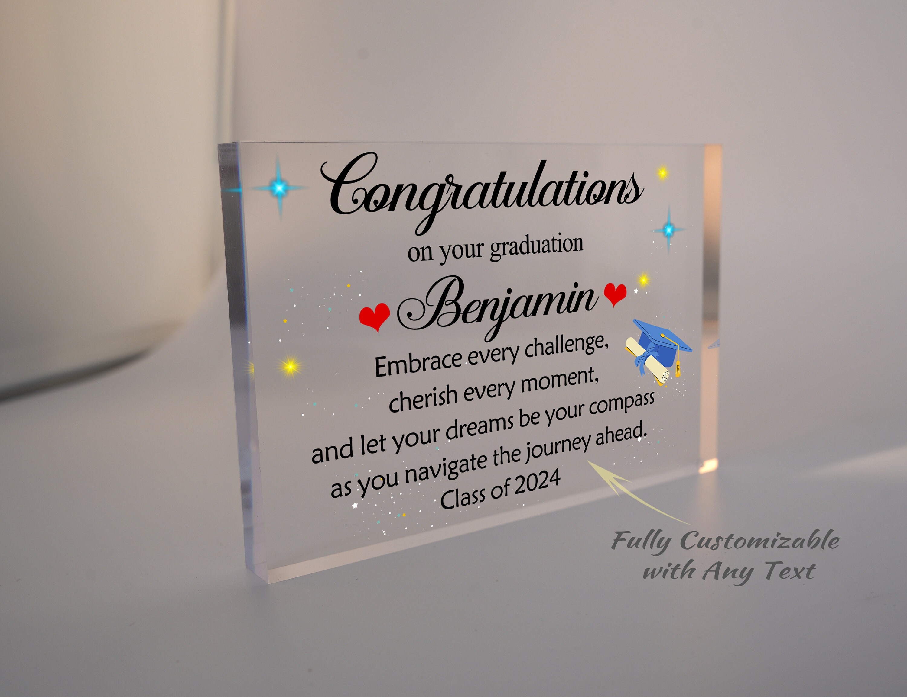 Custom Graduation Acrylic Display, Personalized Graduation Acrylic ...