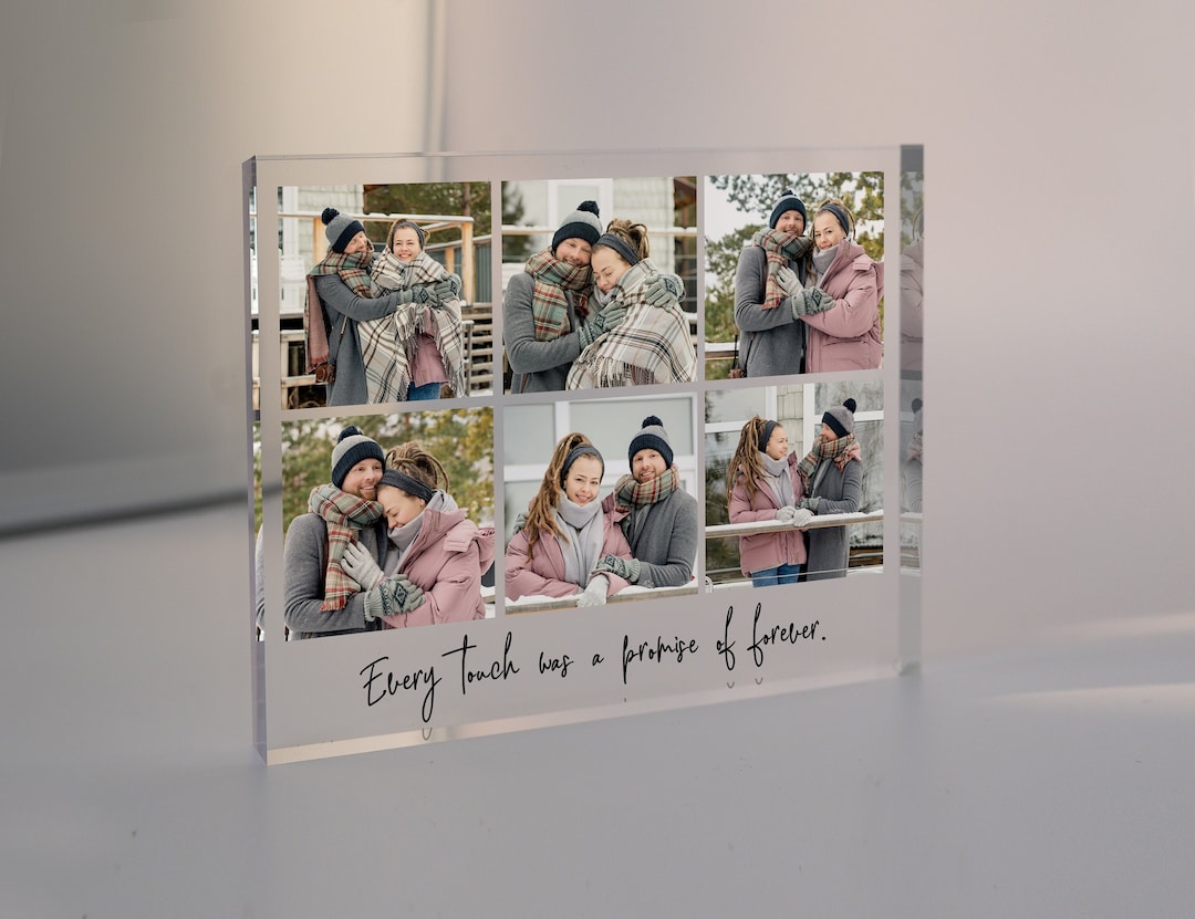 Personalized Photo Acrylic Block Plaque, Freestanding Crystal Photo ...