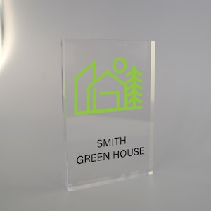 Personalized Business Company Logo Desk Display, Printed Acrylic Glass ...