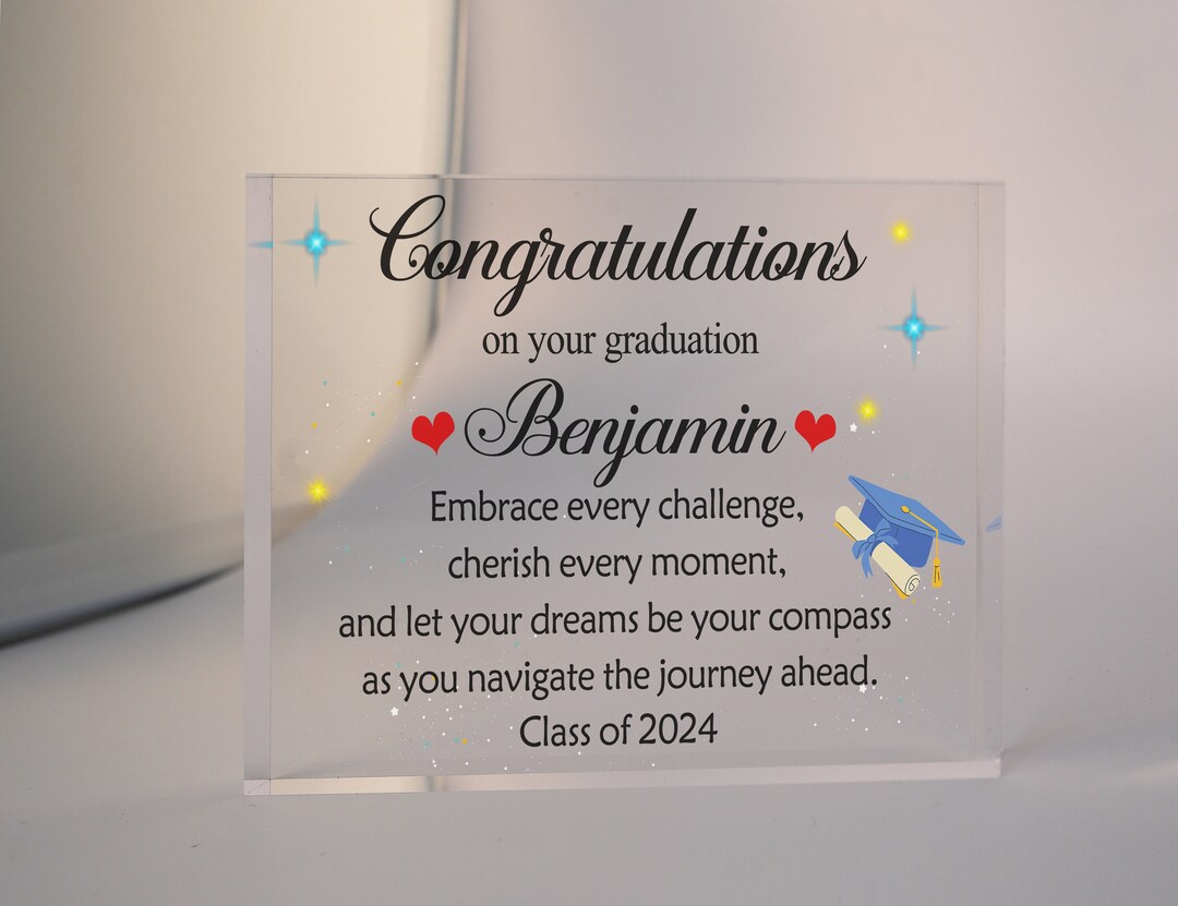 Custom Graduation Acrylic Display, Personalized Graduation Acrylic ...
