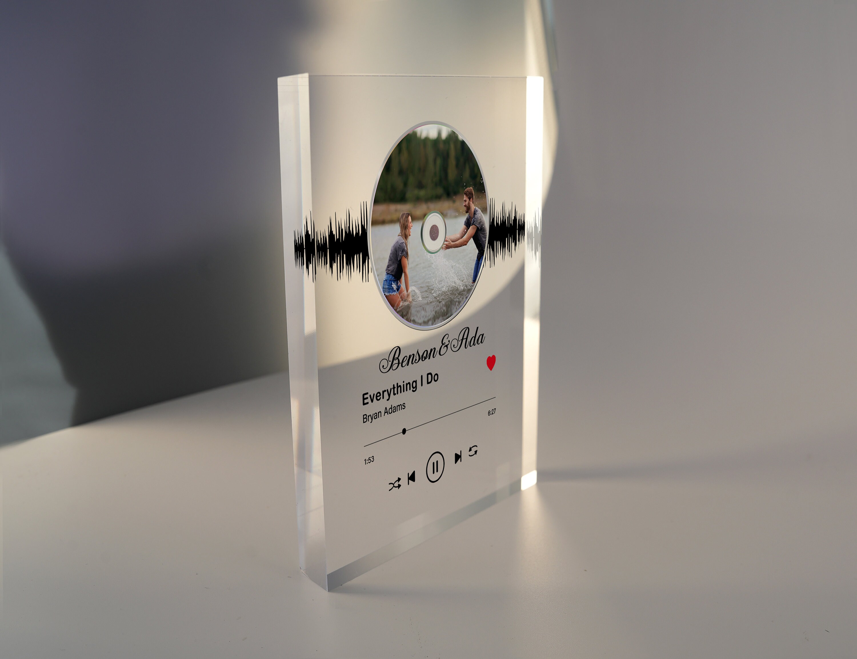 Custom Song Plaque, Personalized Photo Acrylic Block, Acrylic Song ...