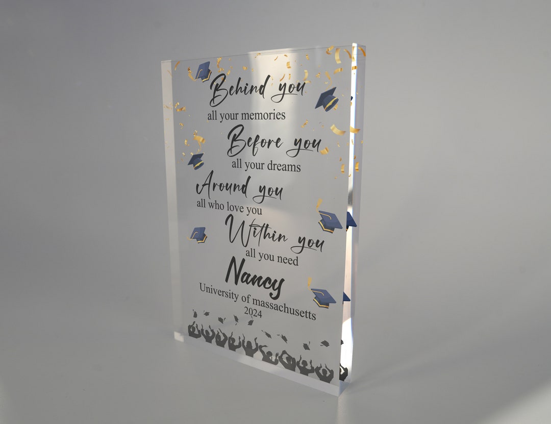 Personalized Graduation Acrylic Plaque, Custom Acrylic Display ...