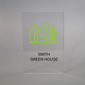 Personalized Business Company Logo Desk Display, Printed Acrylic Glass ...