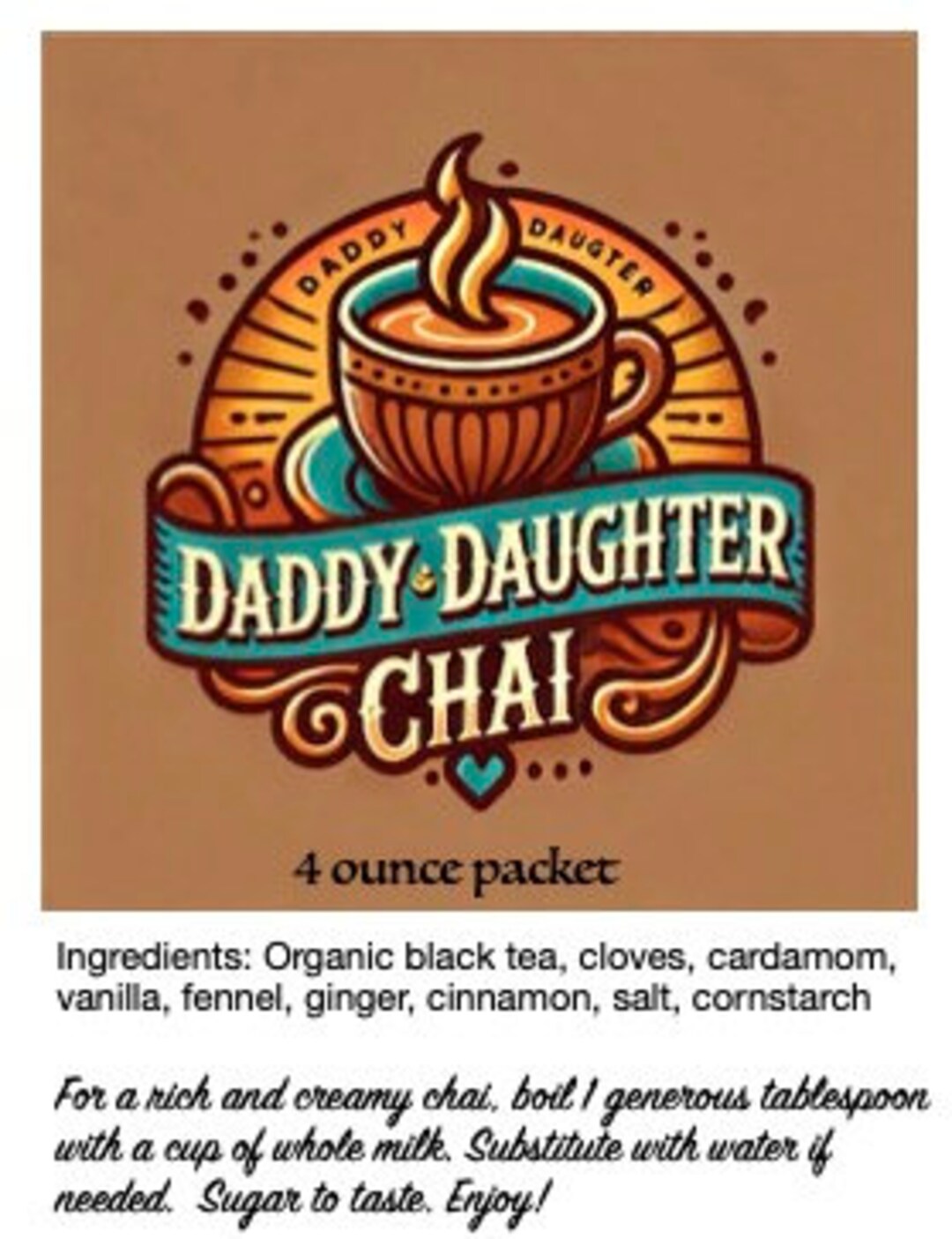 Organic Daddy Daughter Chai Tea Blend - Etsy