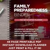 Printable Family Planner for Emergencies | Crisis Protocol | Emergency ...
