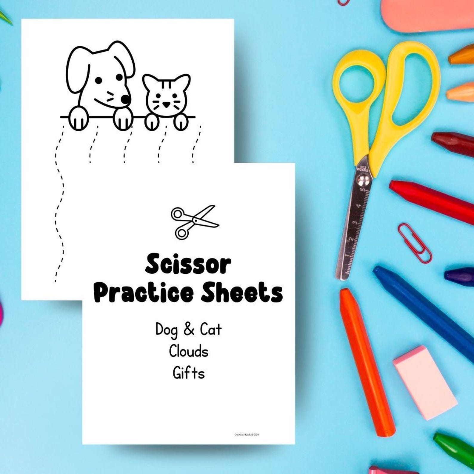 Scissor Skills Workbook | Pre-k Cutting Practice | 31 Pages ...