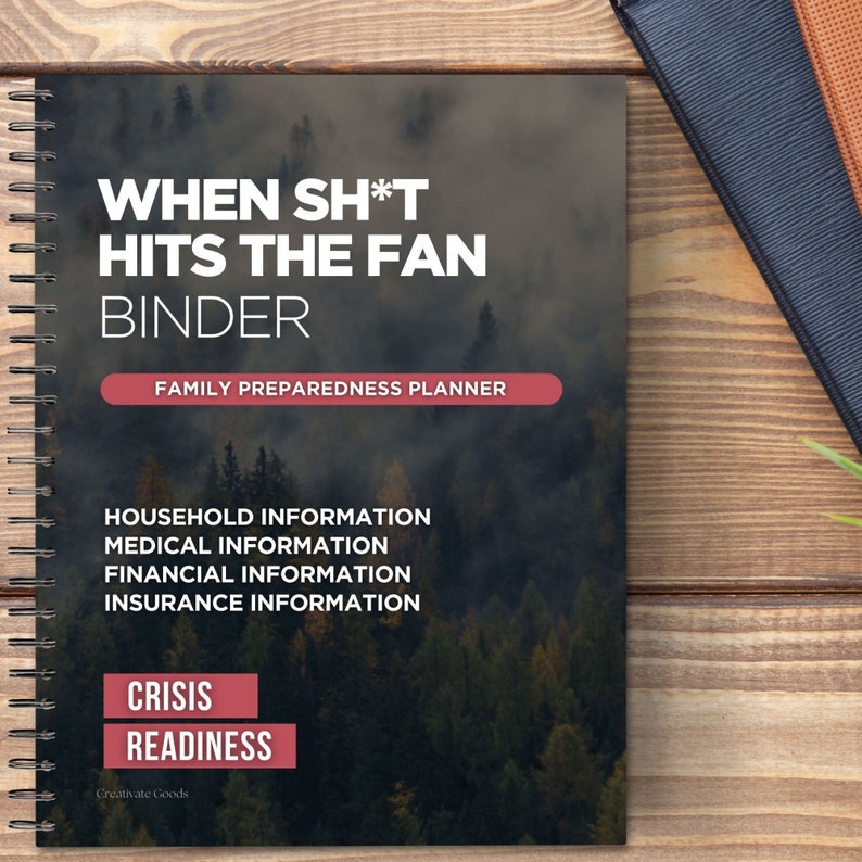 Printable Family Planner for Emergencies | Crisis Protocol | Emergency ...