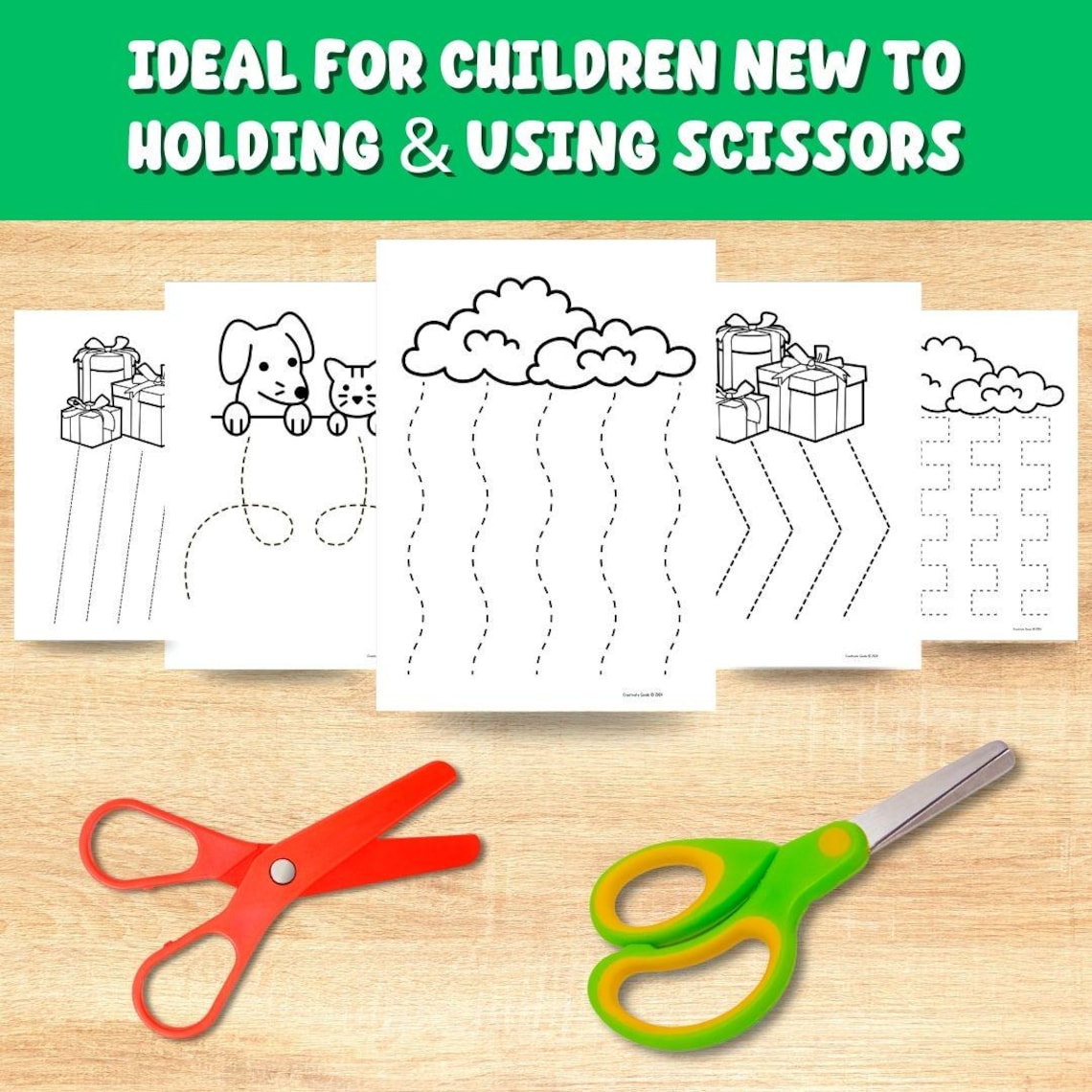 Scissor Skills Workbook | Pre-k Cutting Practice | 31 Pages ...
