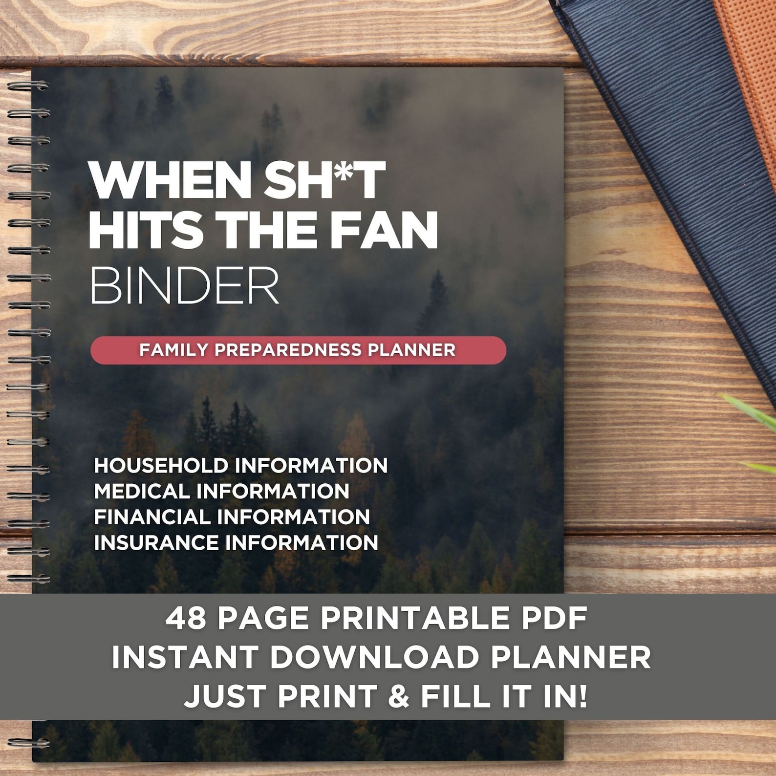 Printable Family Planner for Emergencies | Crisis Protocol | Emergency ...