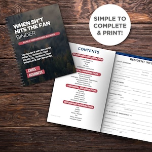 Printable Family Planner for Emergencies | Crisis Protocol | Emergency ...