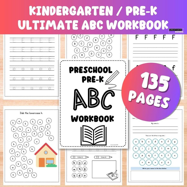 Ultimate ABC Alphabet Workbook | 135 Pages of Engaging Learning for Pre ...