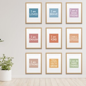 Kids Affirmation Wall Art Posters, Montessori Decoration Wall, Set of 9 ...