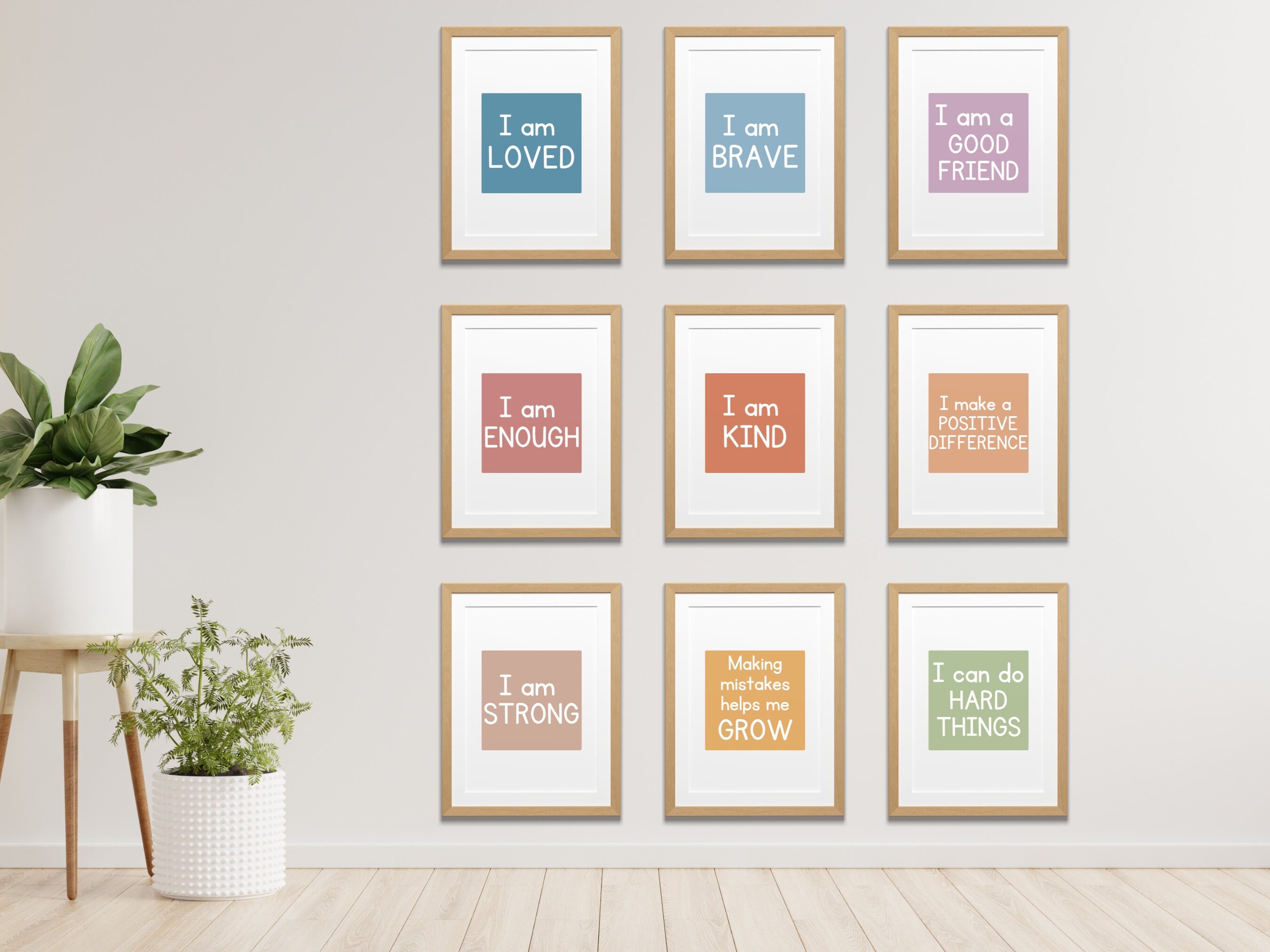 Kids Affirmation Wall Art Posters, Montessori Decoration Wall, Set of 9 ...