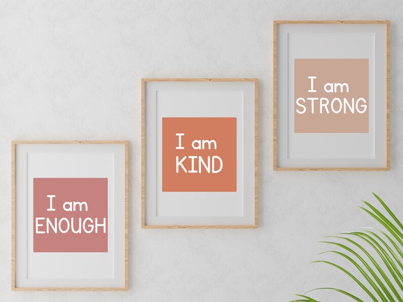 Kids Affirmation Wall Art Posters, Montessori Decoration Wall, Set of 9 ...