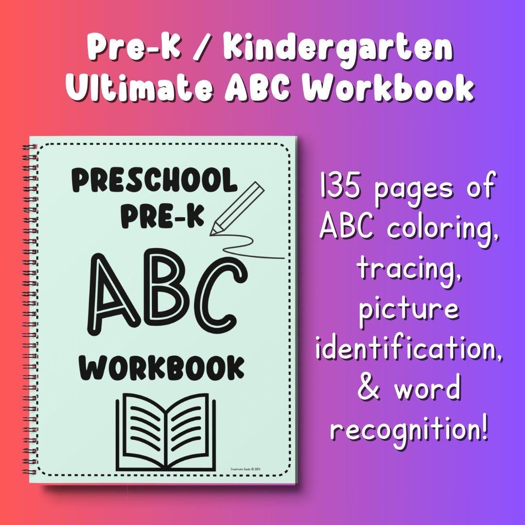Ultimate ABC Alphabet Workbook | 135 Pages of Engaging Learning for Pre ...