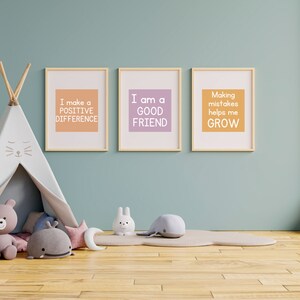 9 Positive Affirmation Classroom Posters, Montessori Classroom Decor ...