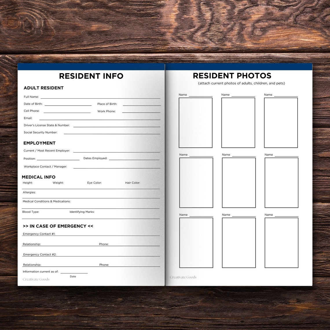 Printable Family Planner for Emergencies | Crisis Protocol | Emergency ...