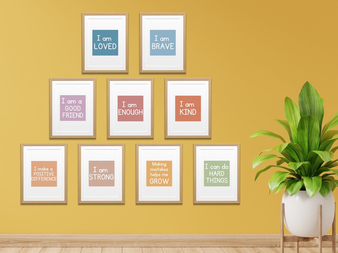 9 Positive Affirmation Classroom Posters for Kids, Montessori Classroom ...