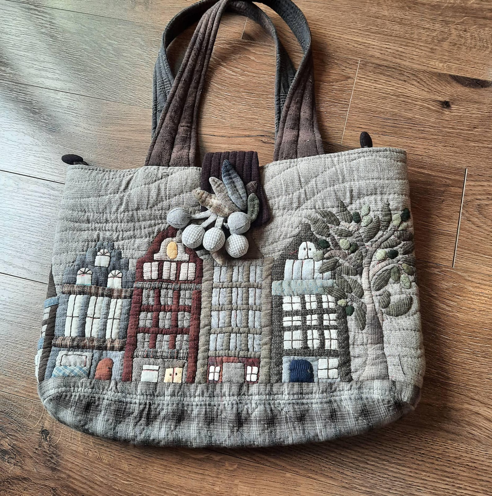 Japanese Patchwork Quilting Bag, Vintage Bag, Flower Bag, Daily Bag ...