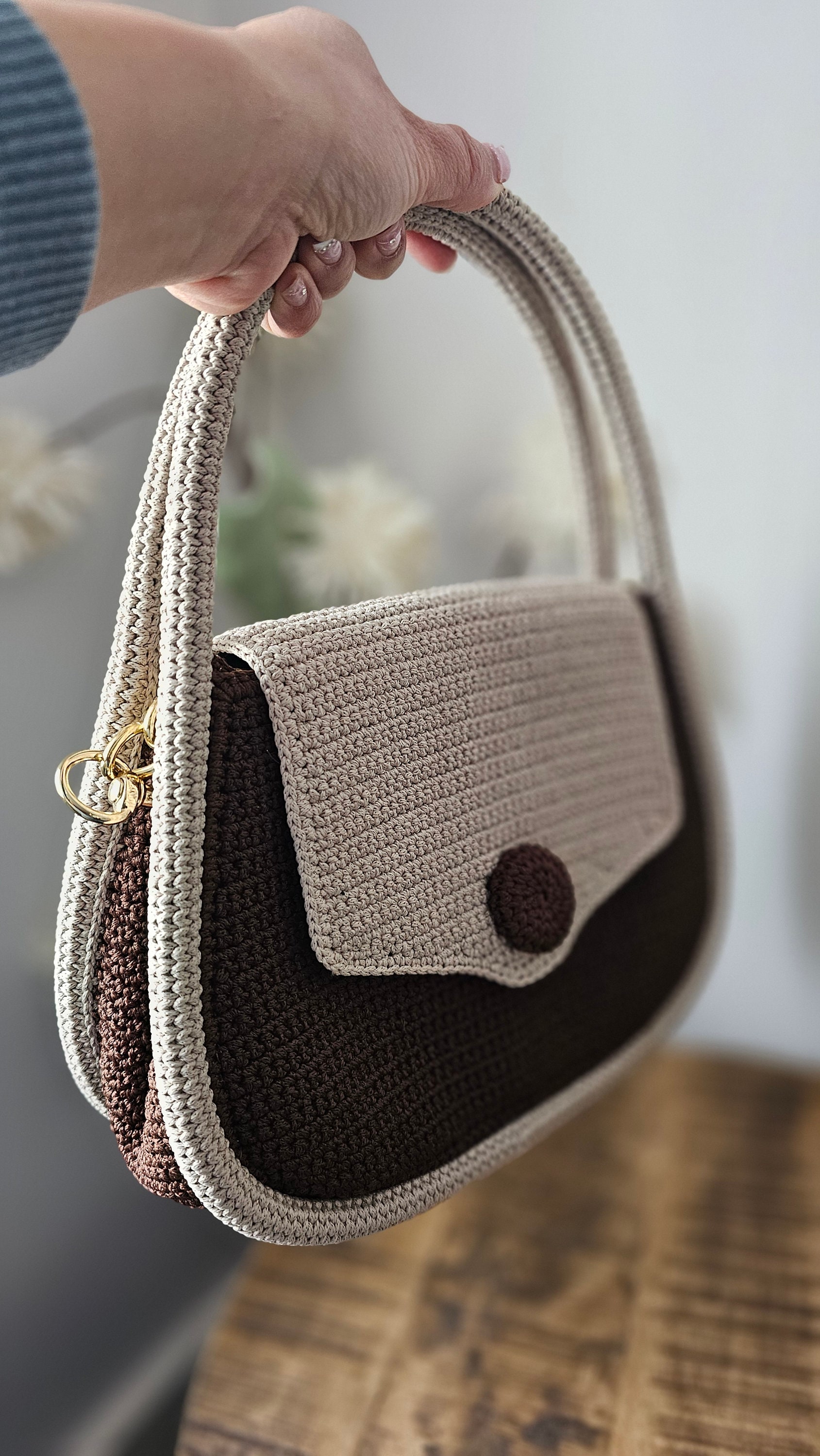 Camel Bag| Elegant Handmade Crocheted Knitted Bag| Lady Handbag - Etsy