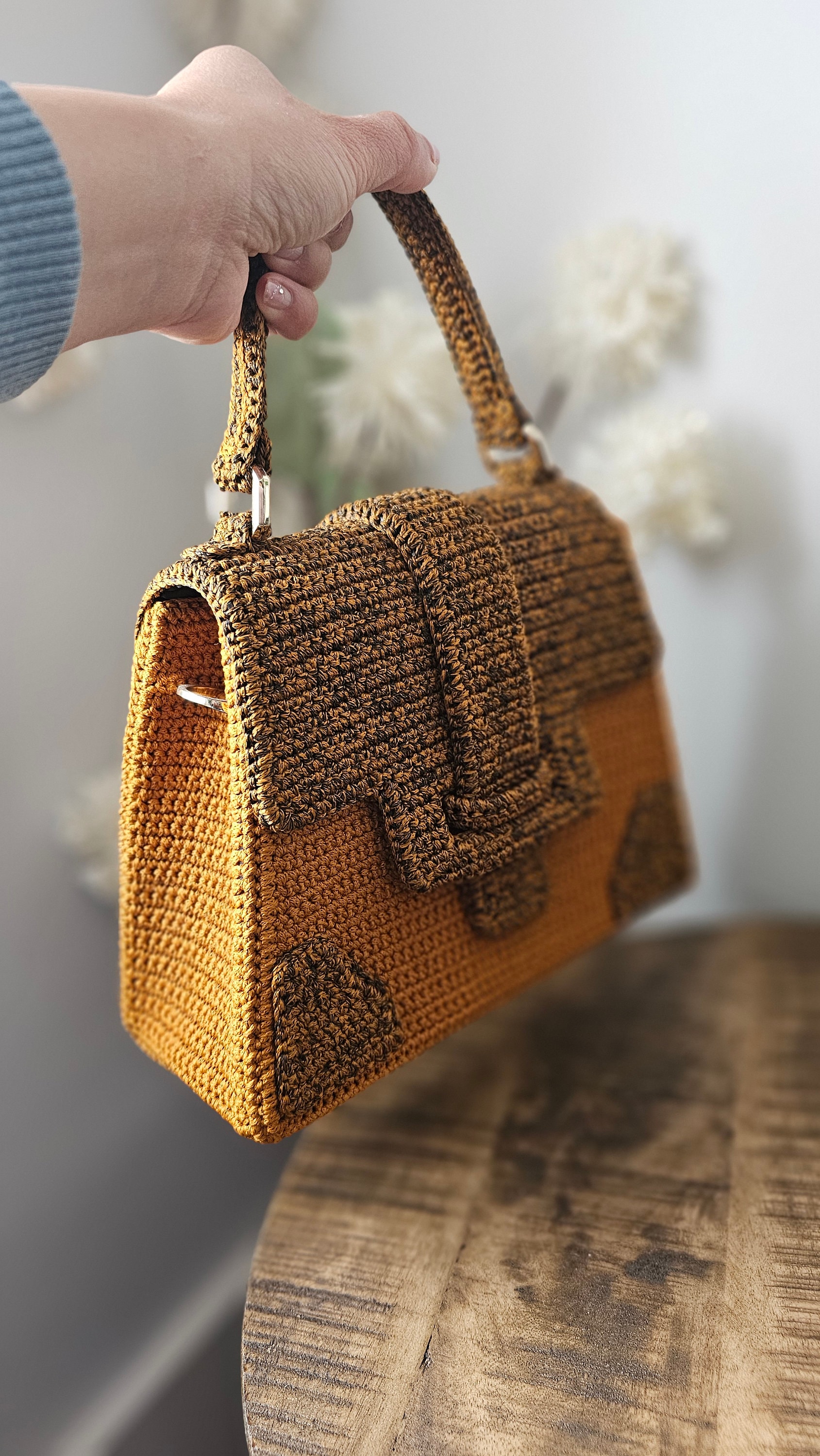 Camel Bag| Elegant Handmade Crocheted Knitted Bag| Lady Handbag - Etsy
