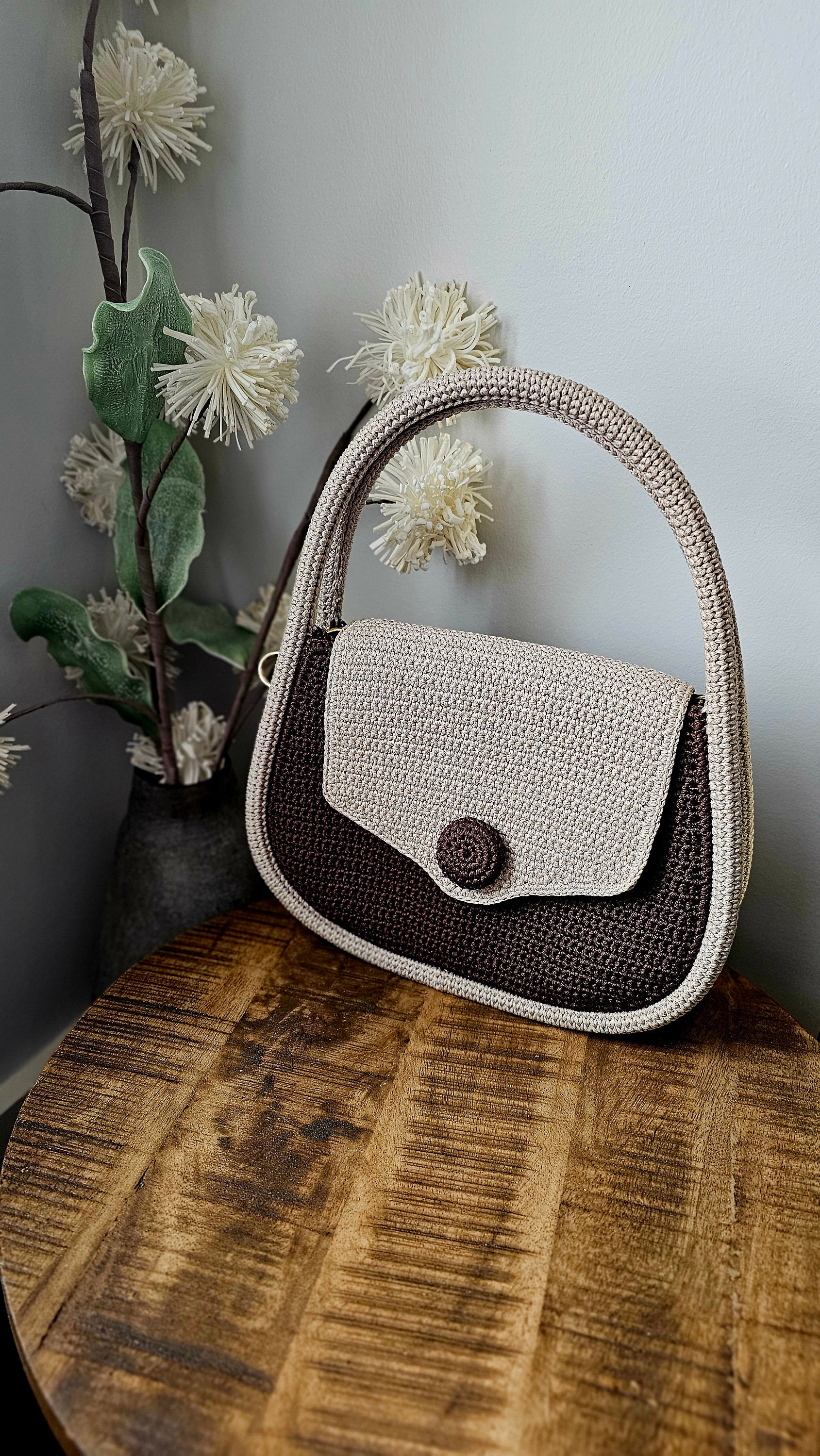 Camel Bag| Elegant Handmade Crocheted Knitted Bag| Lady Handbag - Etsy
