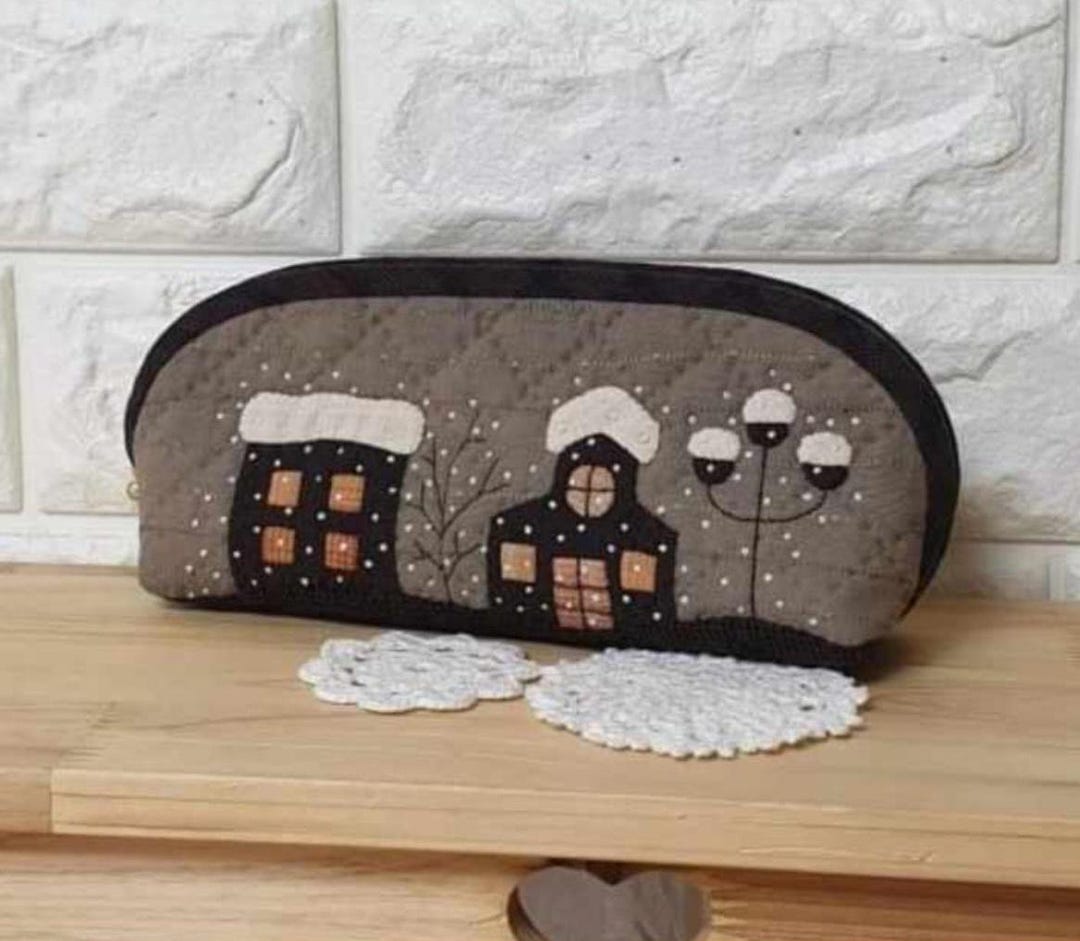 Patchwork Quilting Pencil Case, Cosmetic Case, Small Makeup Bag ...