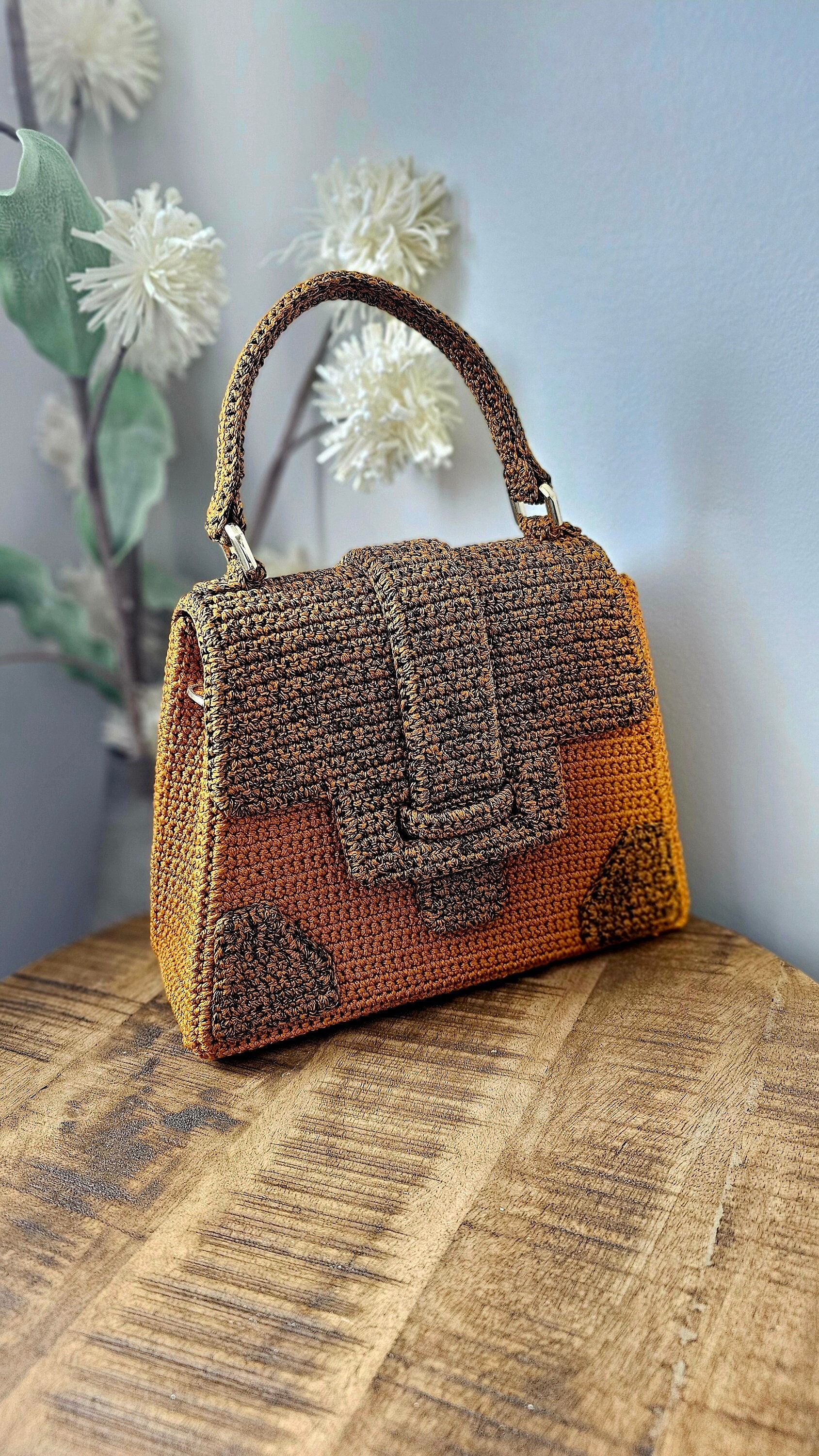 Camel Bag| Elegant Handmade Crocheted Knitted Bag| Lady Handbag - Etsy
