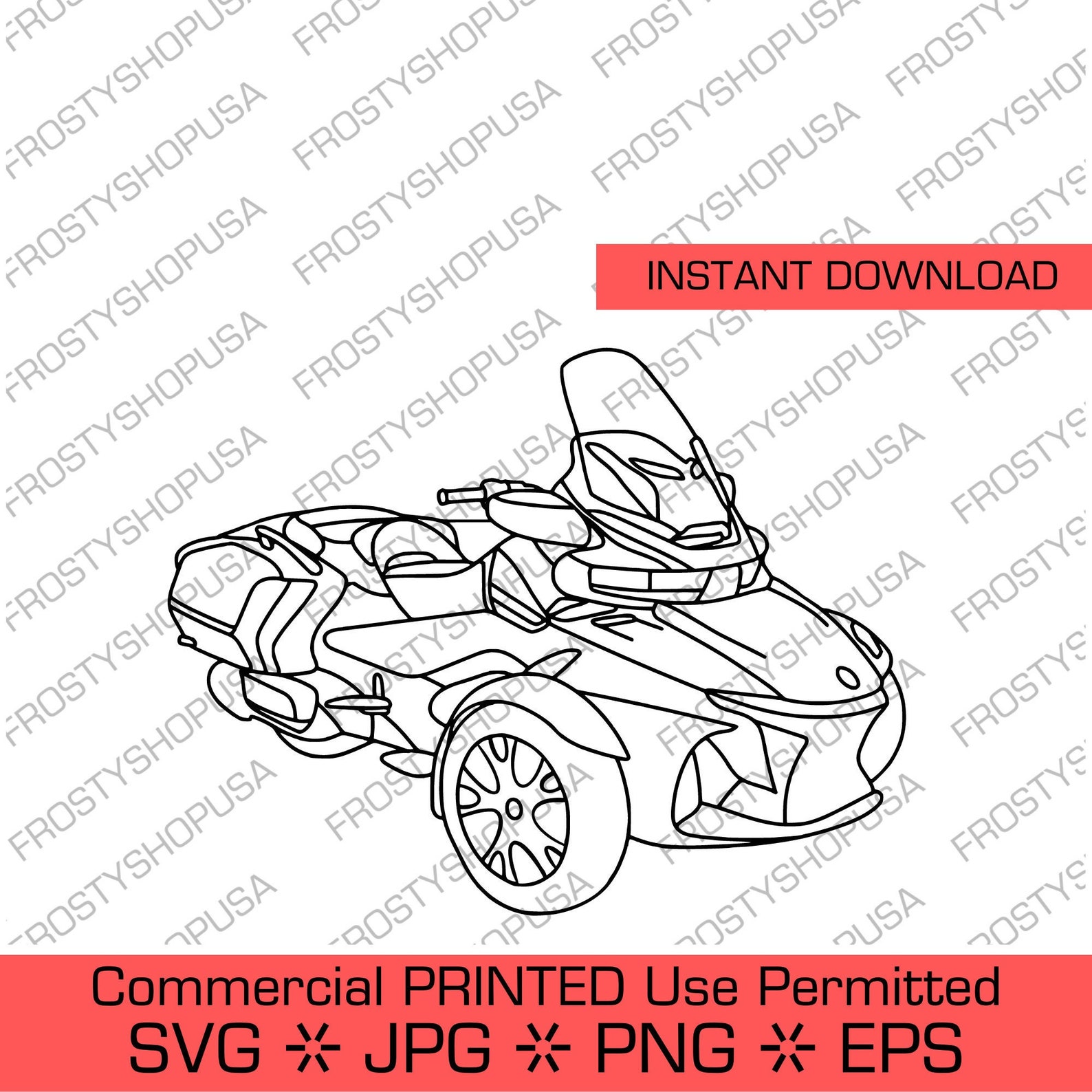Can Am Spyder RT | Commercial Use Permitted, Downloadable File, Cut ...