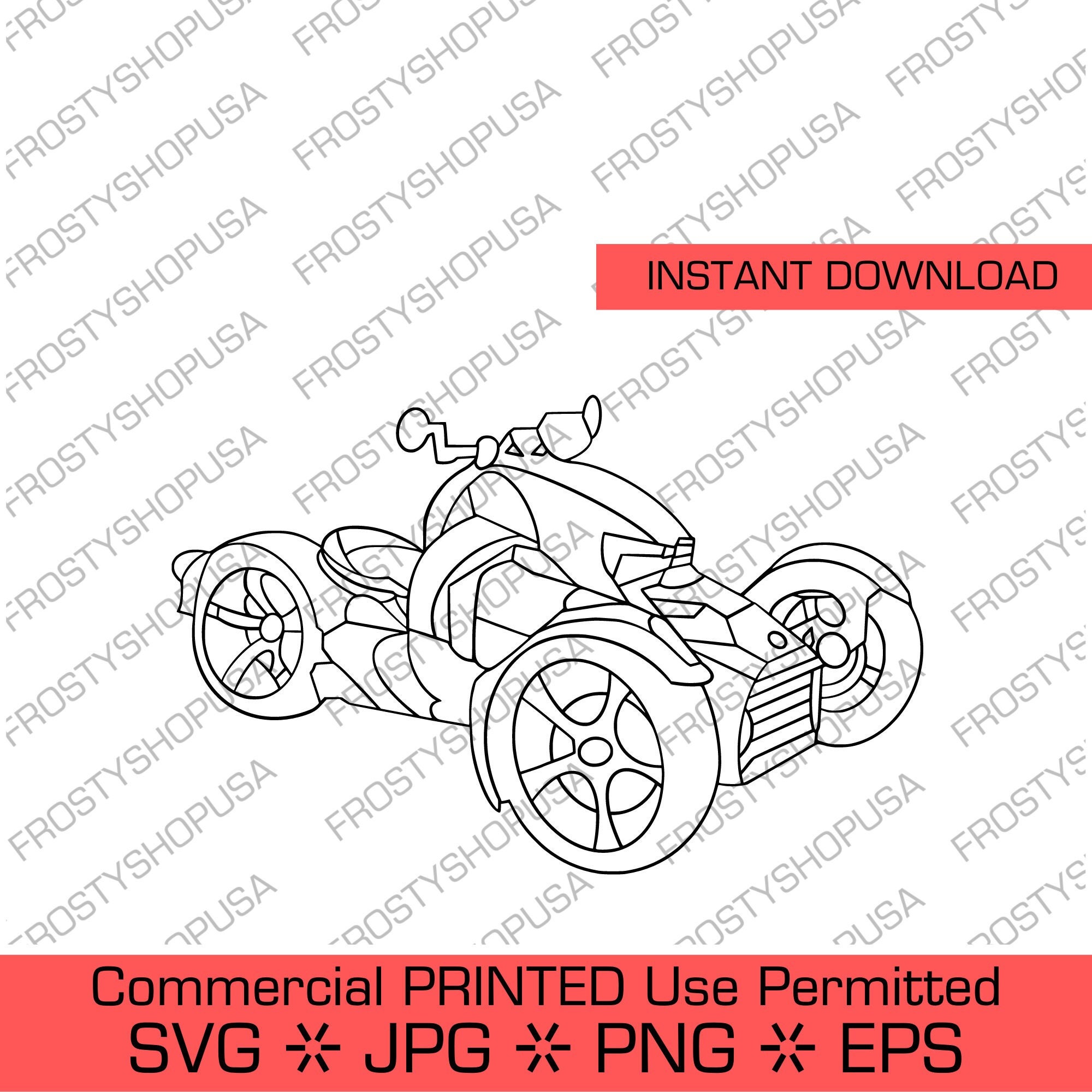 Can Am Spyder Ryker | Commercial Use Permitted, Downloadable File, Cut ...