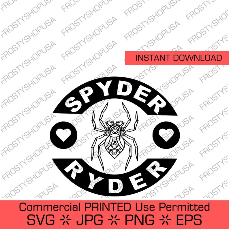 Spyder Ryder | Commercial Use Permitted Downloadable File, Cut File ...