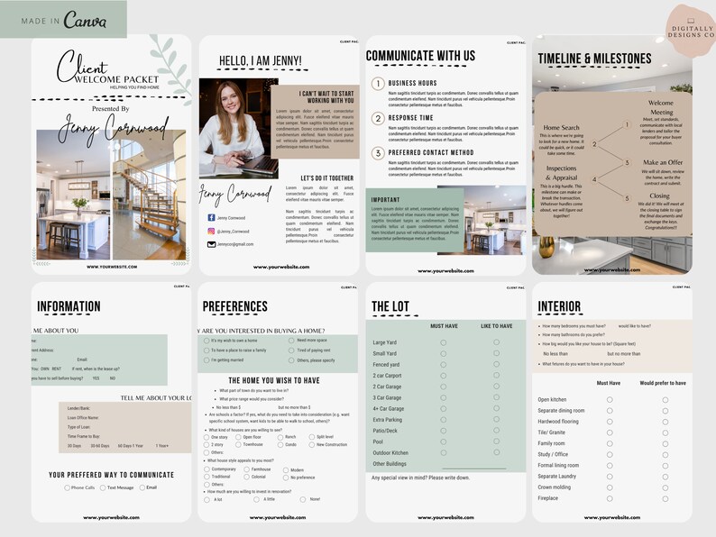Real Estate Client Welcome Template | Real Estate Client Welcome Packet ...