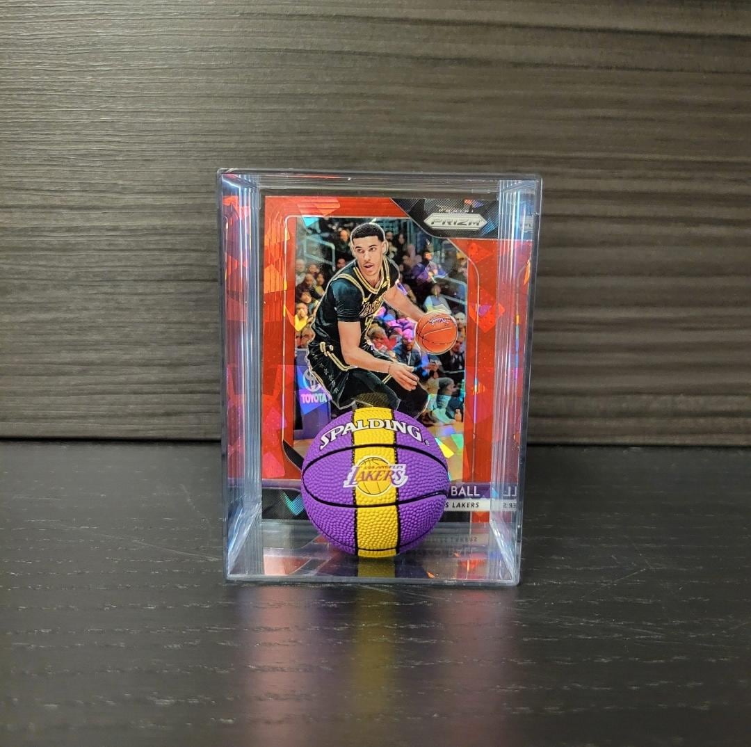 Lonzo Ball Los Angeles Lakers Mini Basketball Memorabilia Sports Box ...