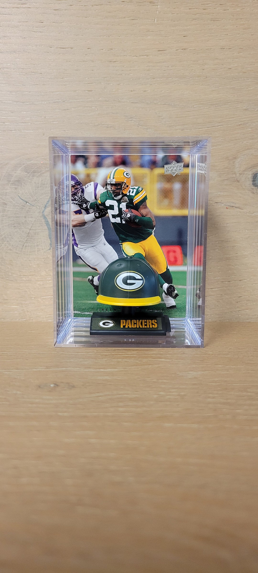 Green Bay Packers Charles Woodson Mini Football Sports Box, Superbowl ...