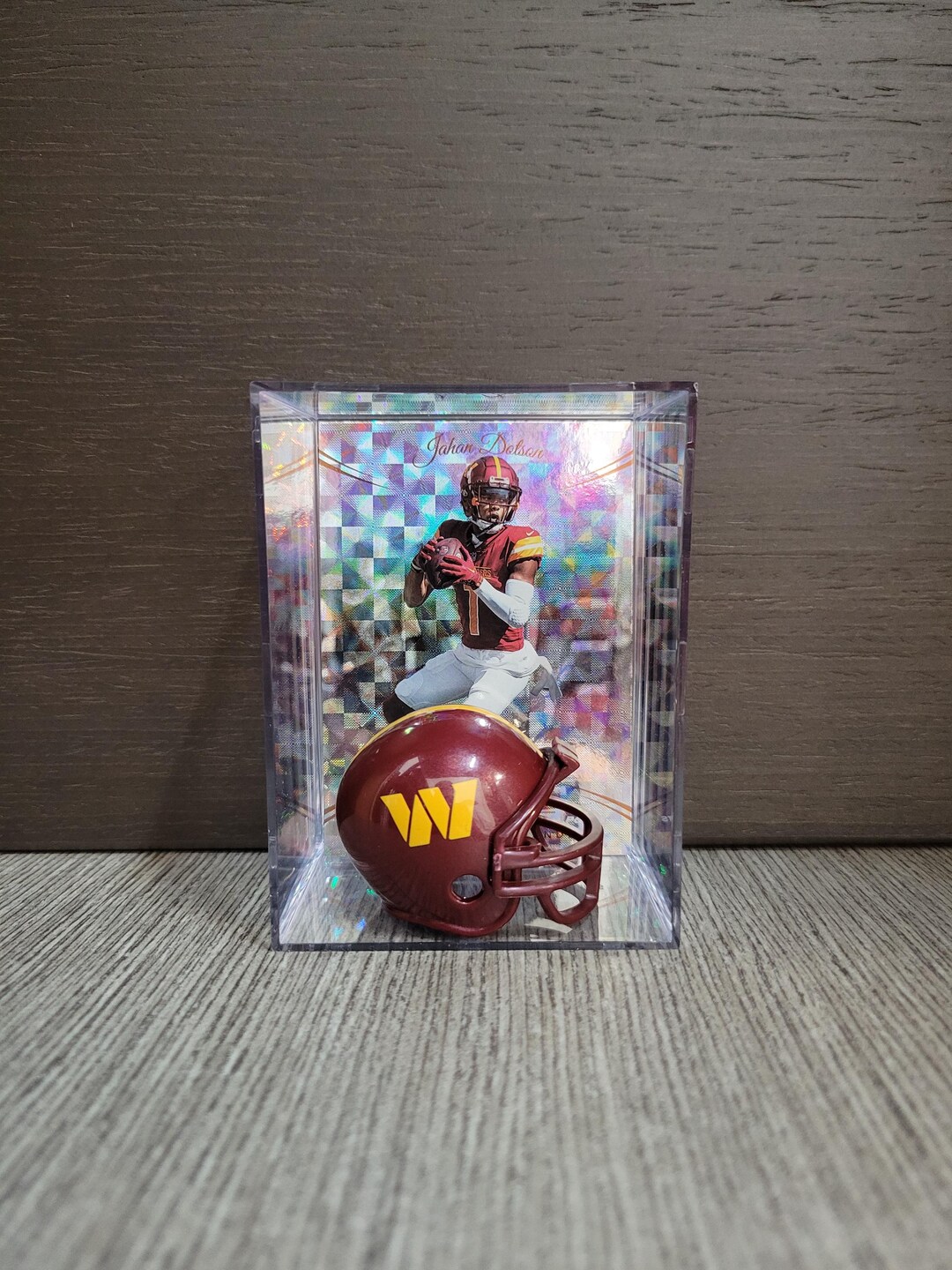 Washington Commanders Jahan Dotson Mini Helmet Display Case Sports Box ...