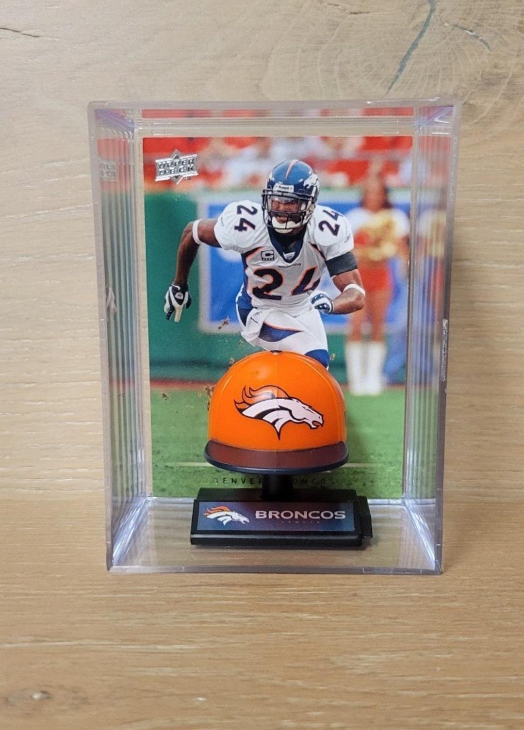 Denver Broncos Champ Bailey Football Helmet Sports Box Case, NFL ...