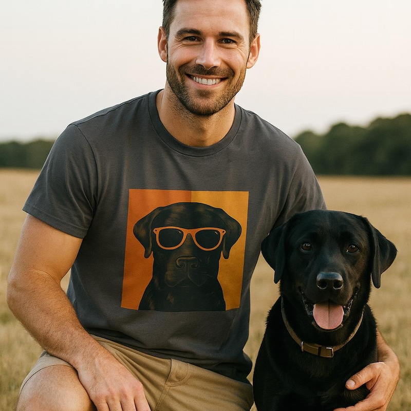 Gray Labrador T Shirt - Etsy UK