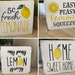 Lemon Themed Summer Decor Tier Tray Wooden Block Signs - Etsy